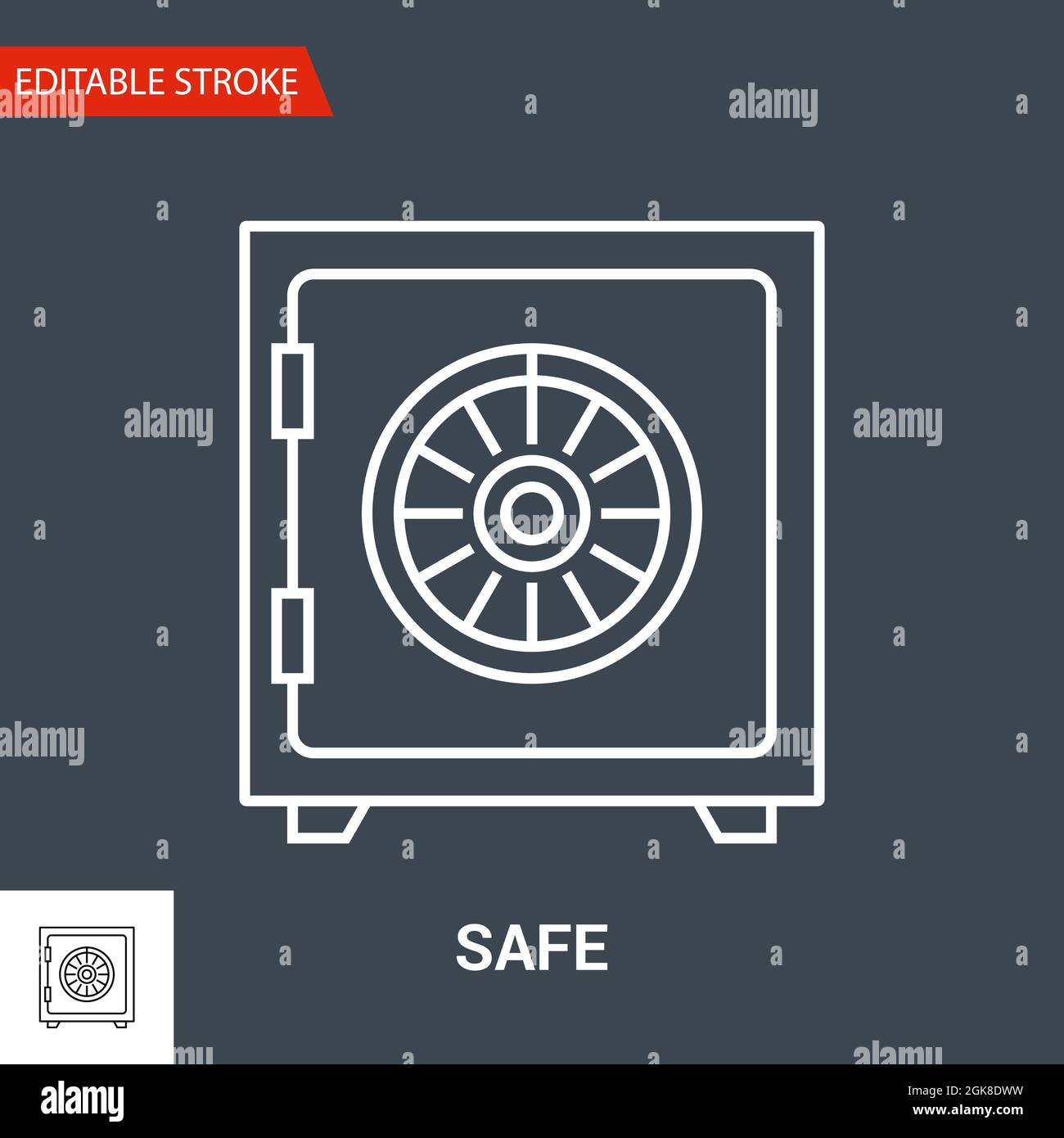Safe Icon. Thin Line Vector Illustration Stock Vector Image & Art - Alamy
