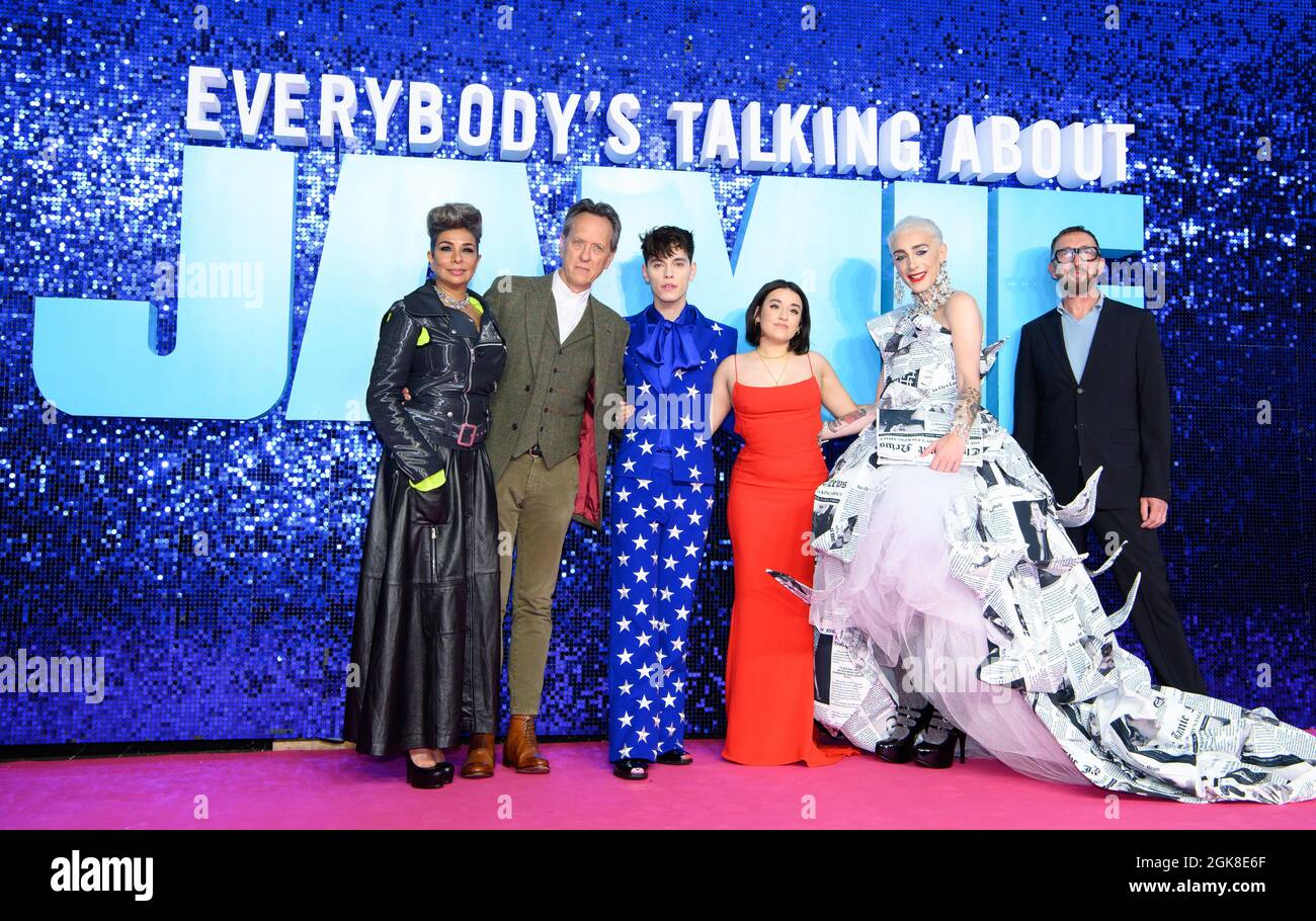 L-R) Shobna Gulati, Richard E Grant, Max Harwood, Lauren Patel, Jamie ...