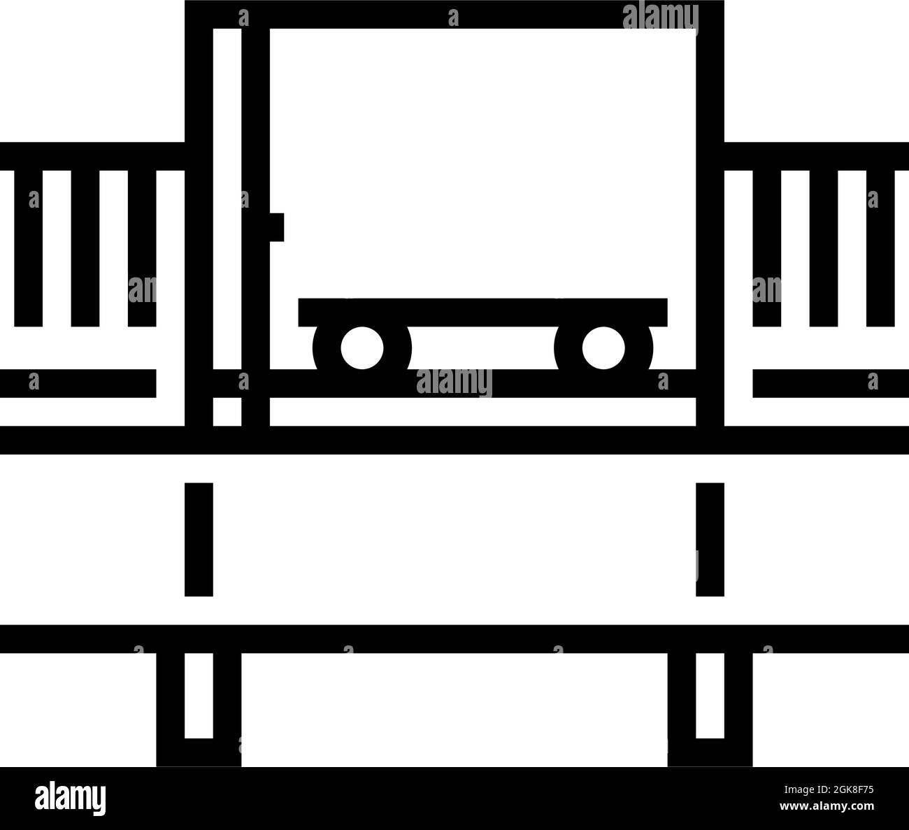 bulk handling system line icon vector illustration Stock Vector Image ...