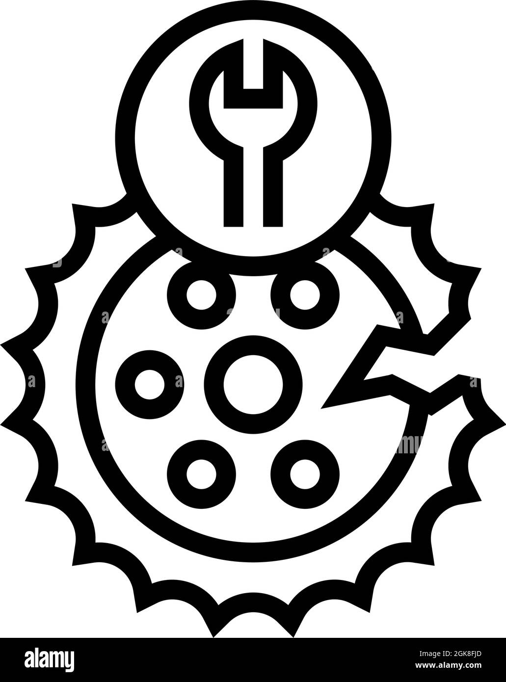 maintenance and repairs line icon vector illustration Stock Vector ...