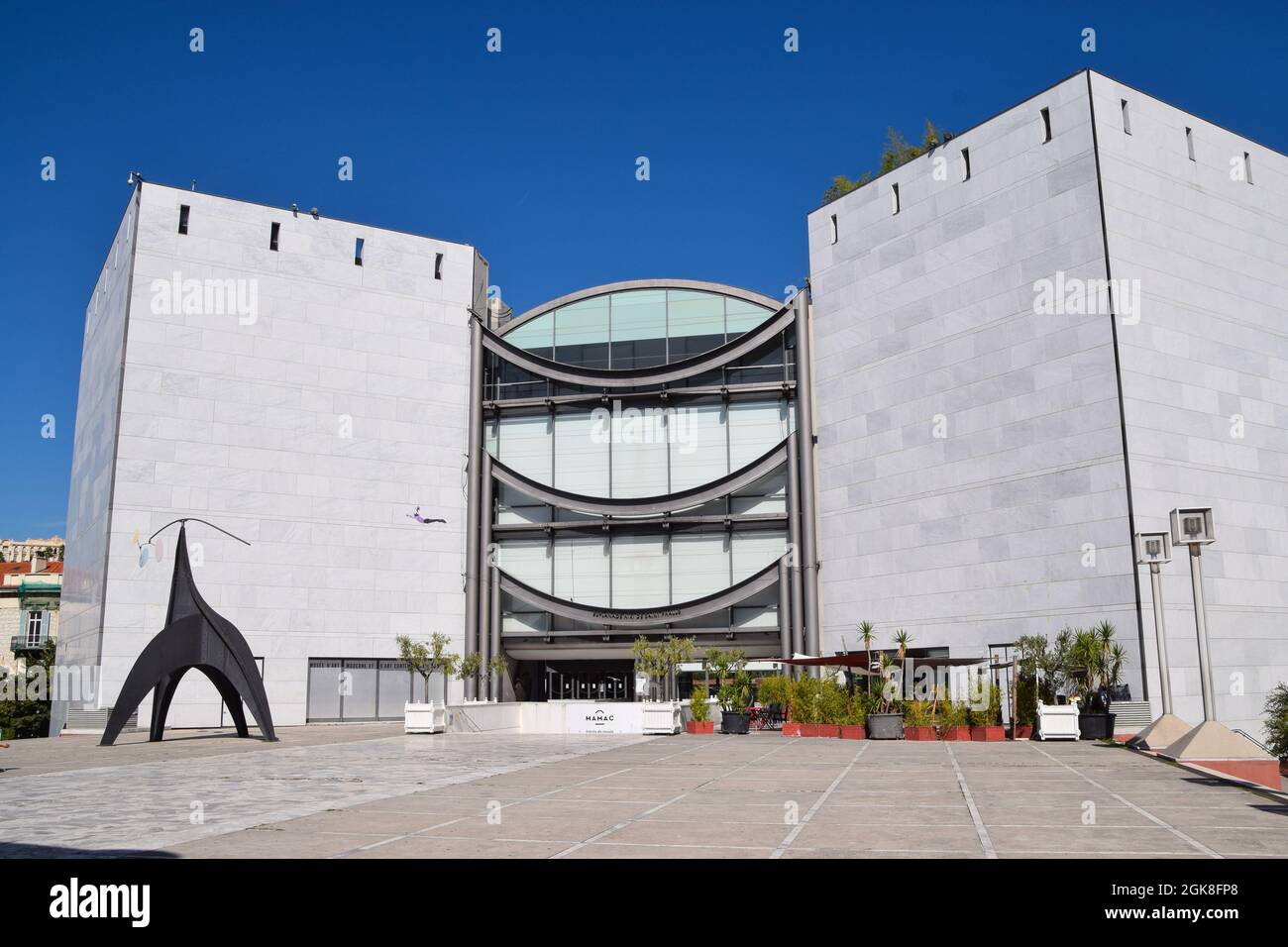 Nice, France, 2019. Exterior view of MAMAC Museum of Modern and ...