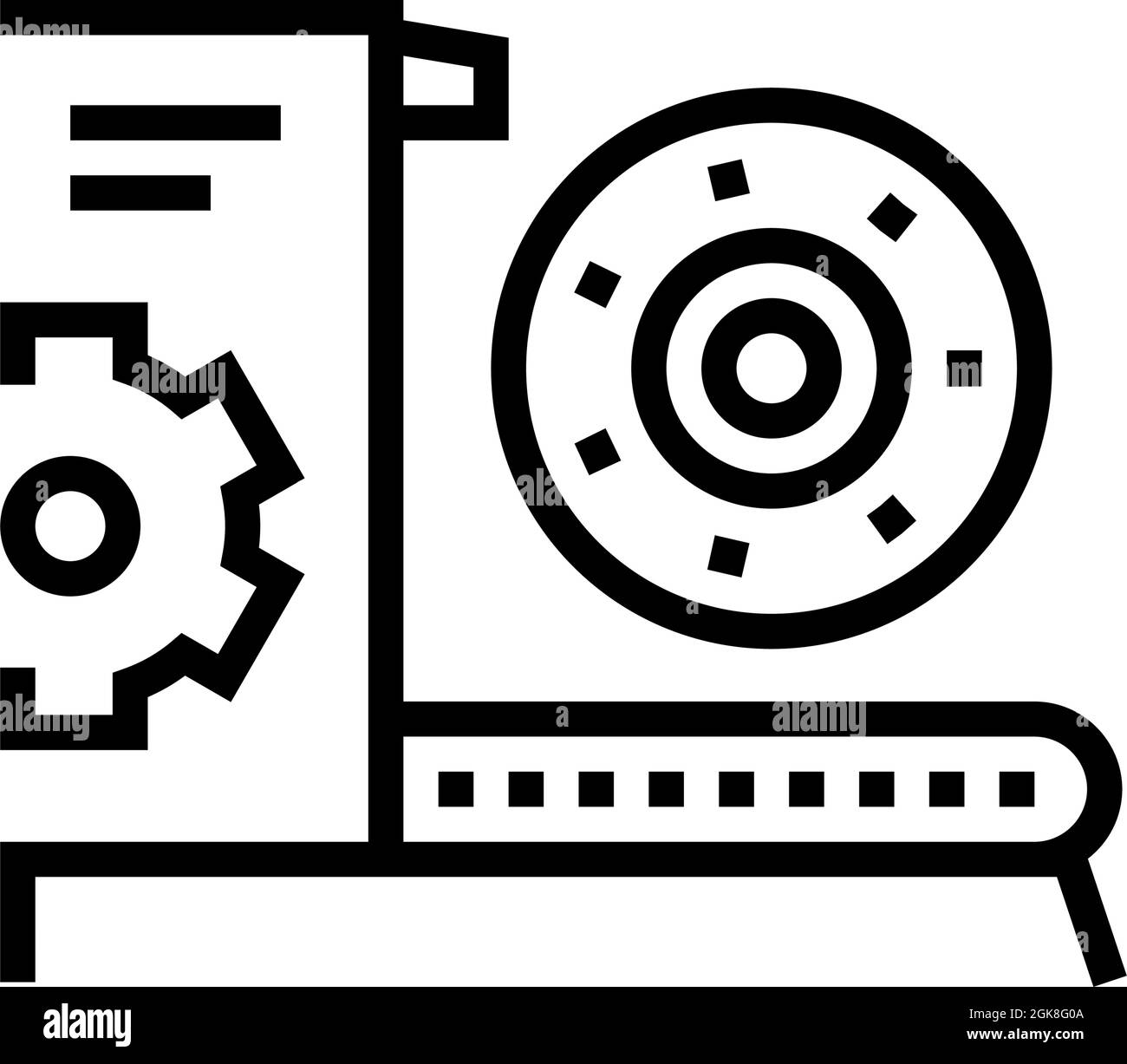 equipment and parts fabrication line icon vector illustration Stock ...