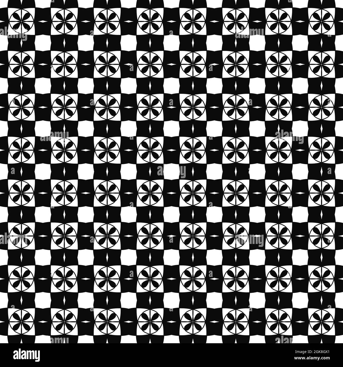 Illustration seamless pattern of black and white decoration Stock Photo ...