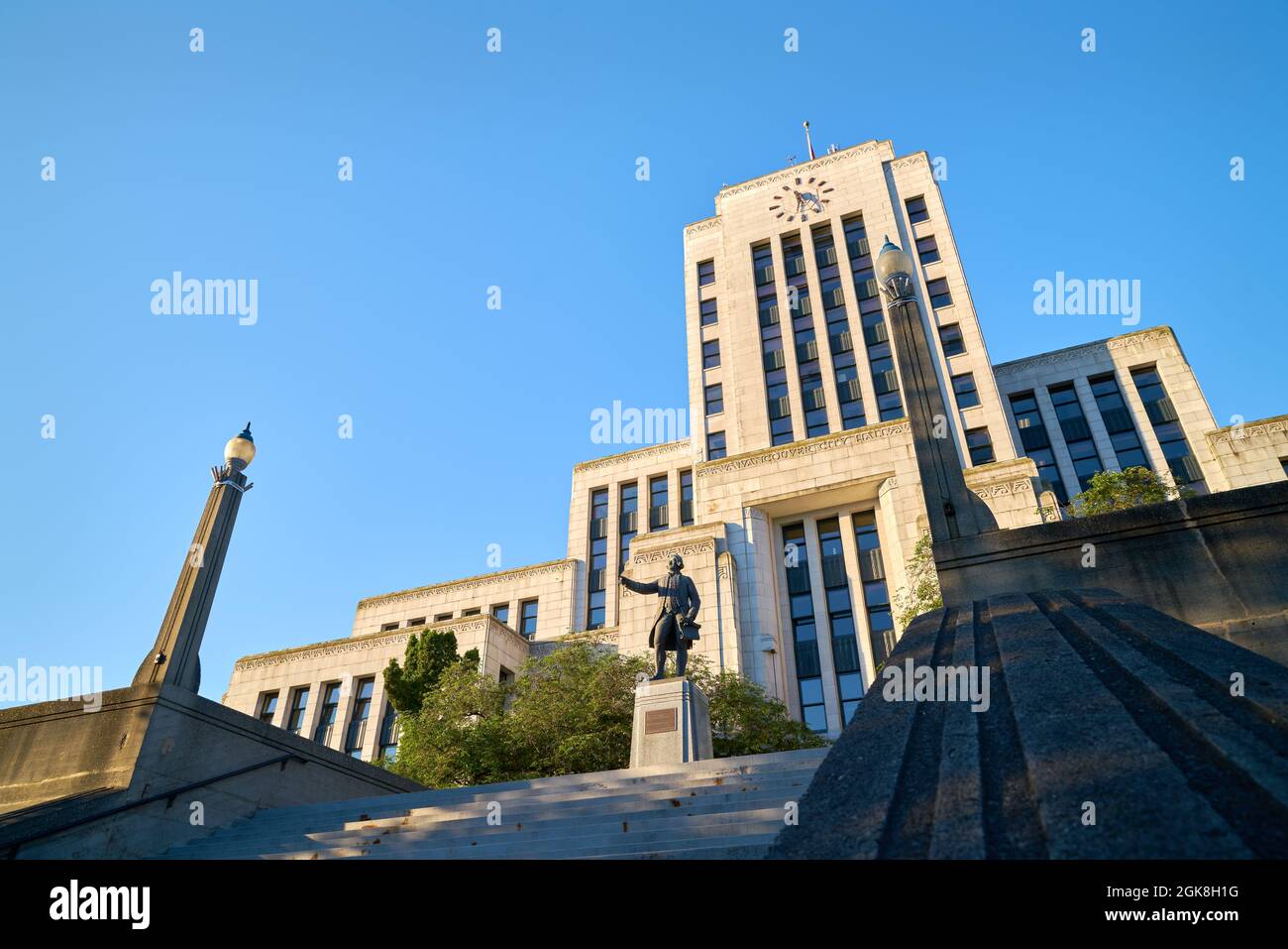 Vancouver City Hall Steps. The exterior of the historic Vancouver City ...