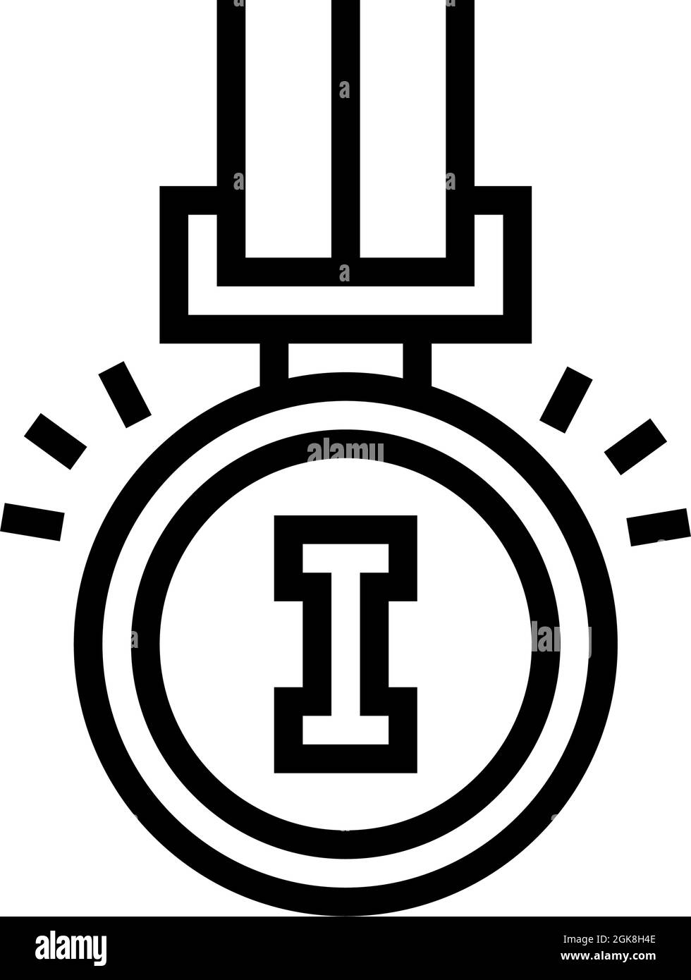 champion award line icon vector illustration Stock Vector Image & Art ...