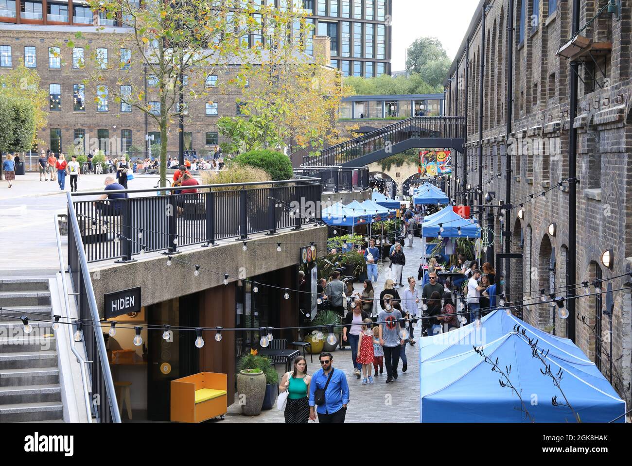 The vibrant market on Stable Street at Coal Drops Yard, Kings Cross ...