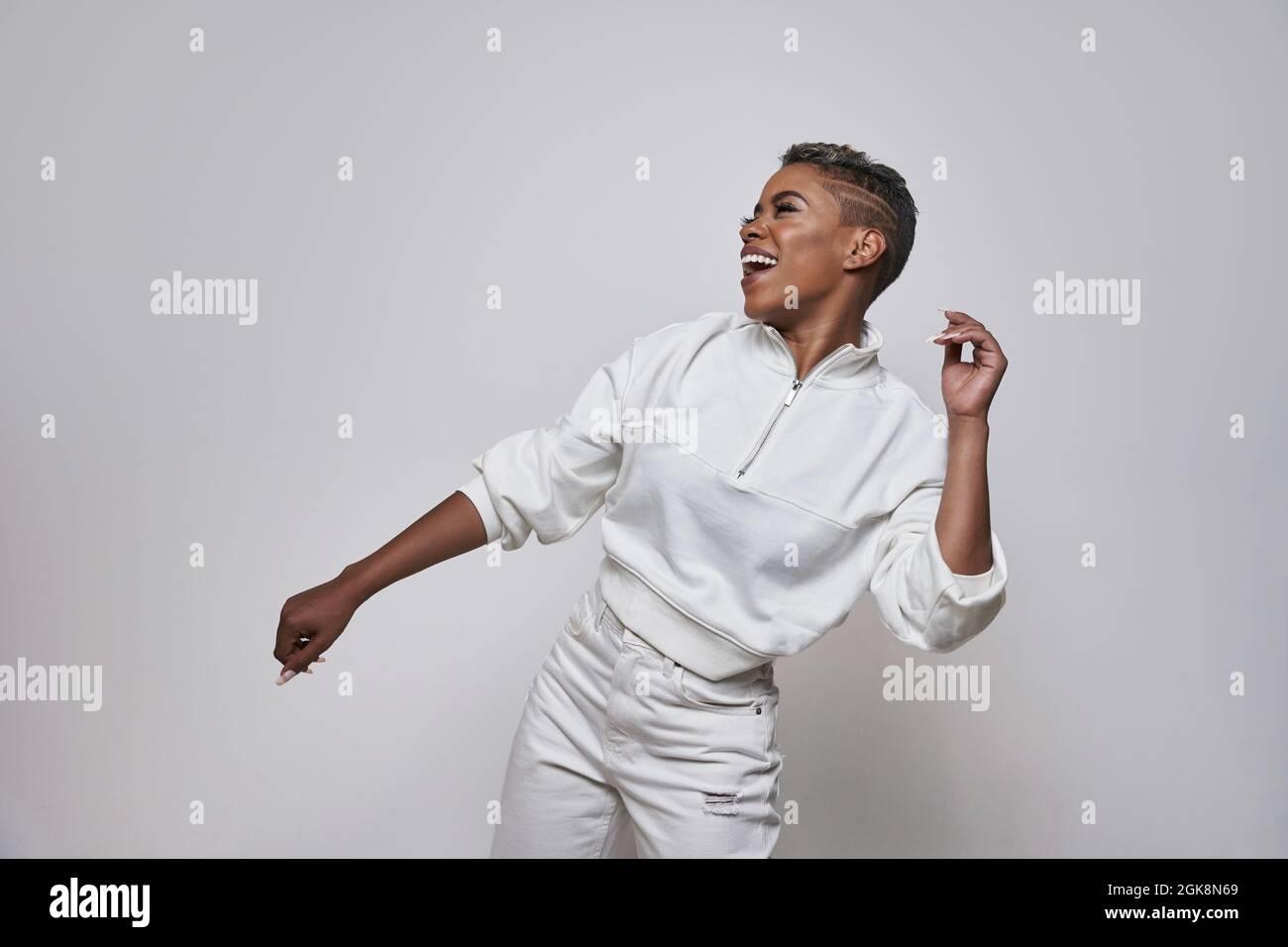 African american woman dancing contemporary hi-res stock photography ...