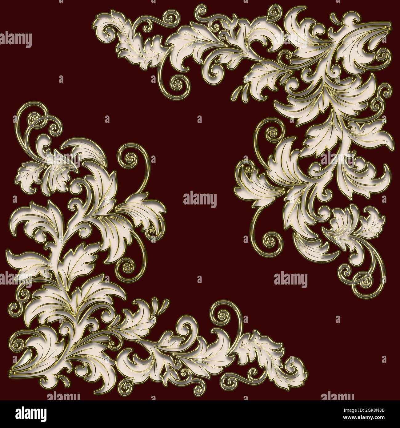 Ornate baroque style floral hi-res stock photography and images - Alamy