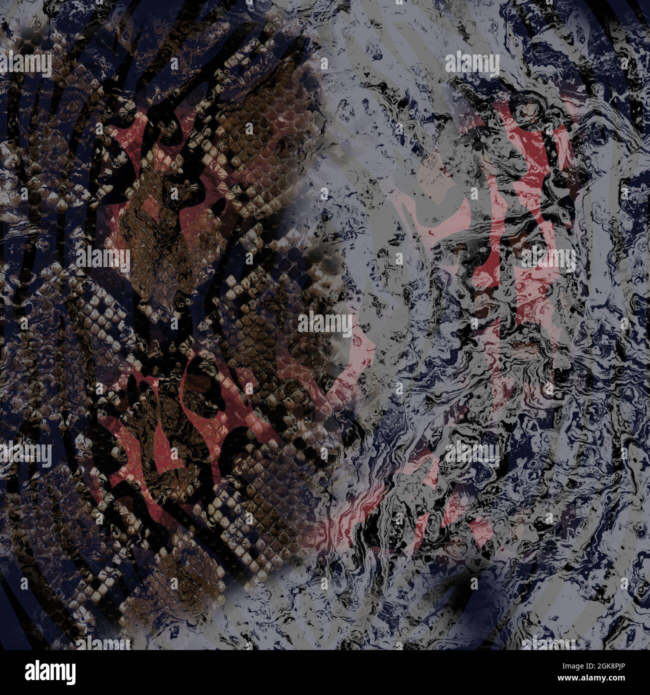 Colored Naturel Snake Tiger and Leopard Texture Pattern with Smoke ...