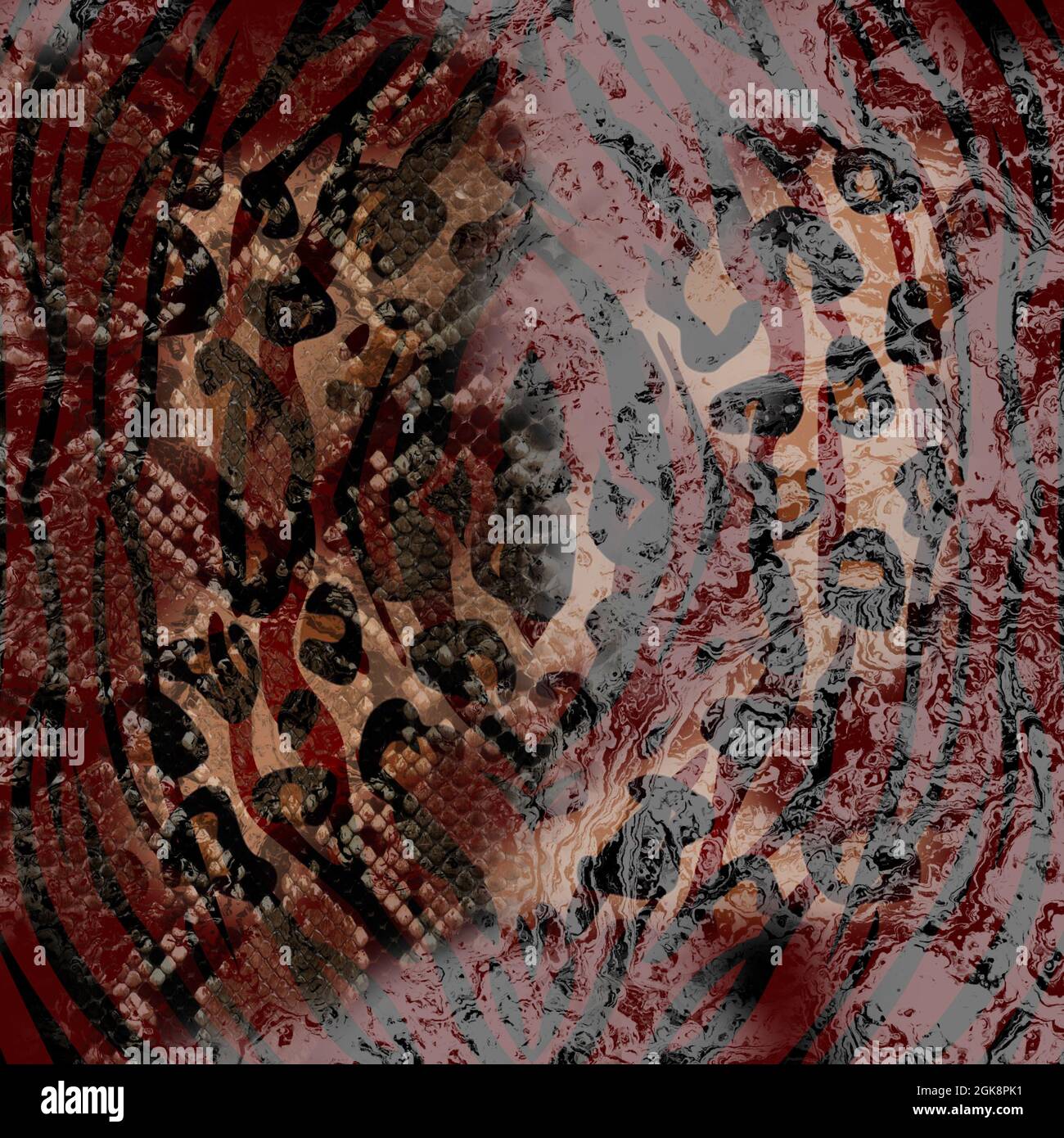 Colored Naturel Snake Tiger and Leopard Texture Pattern with Smoke ...