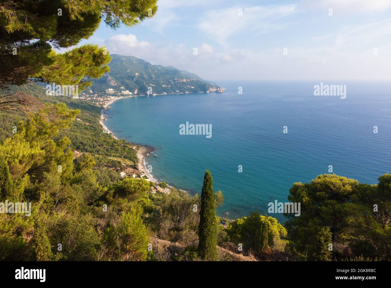 Amazing view to Agios Gordios beach in Corfu island, Greece Stock Photo - Alamy