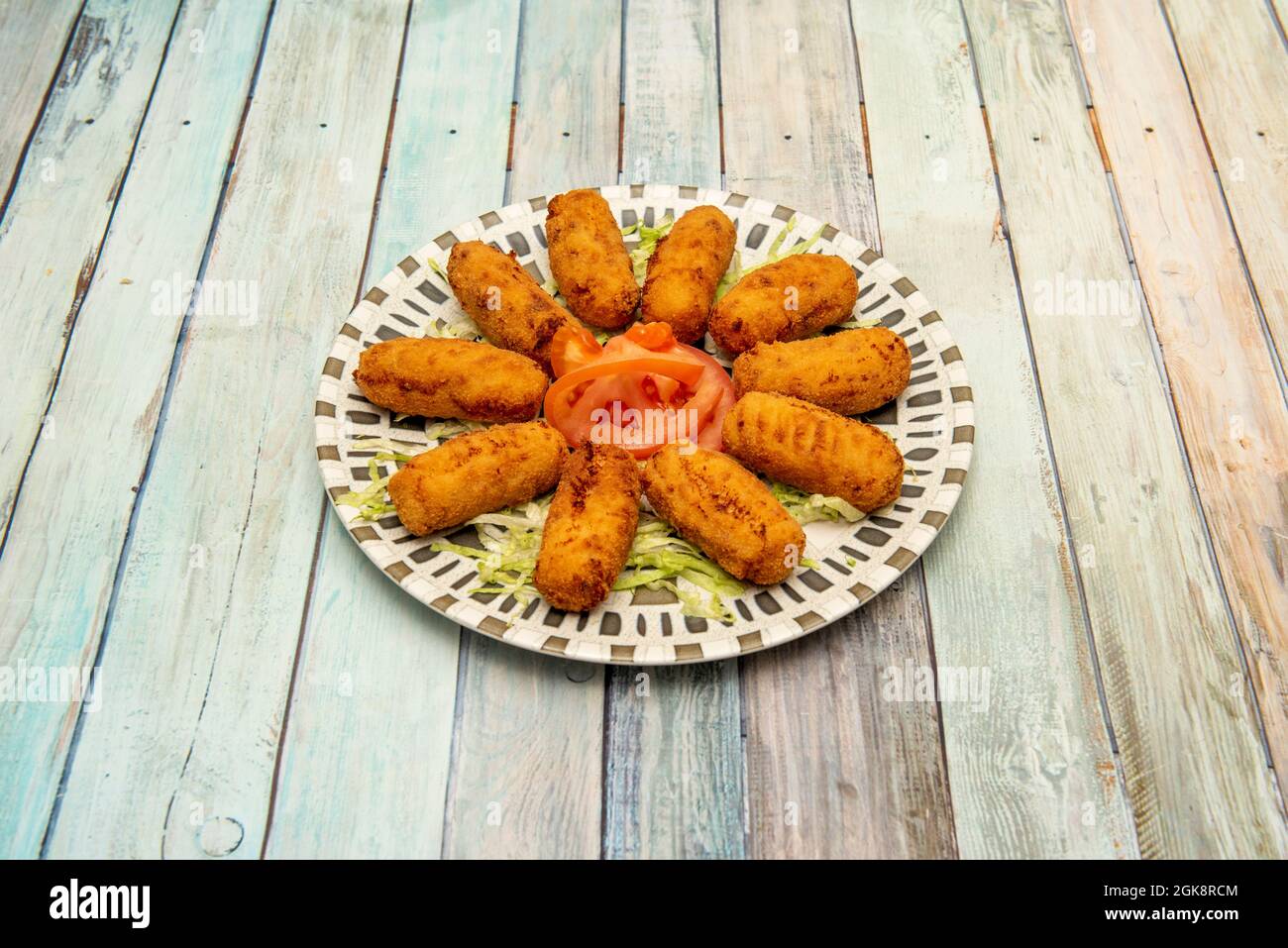 Great portion of Iberian ham croquettes served in a Spanish tapas ...