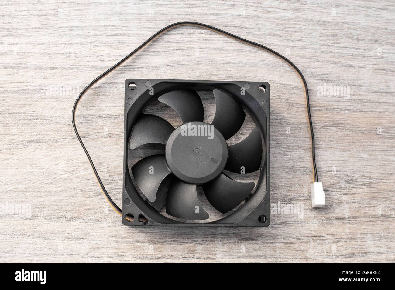 Cooling fan for power electronics radiator with power cable Stock Photo ...