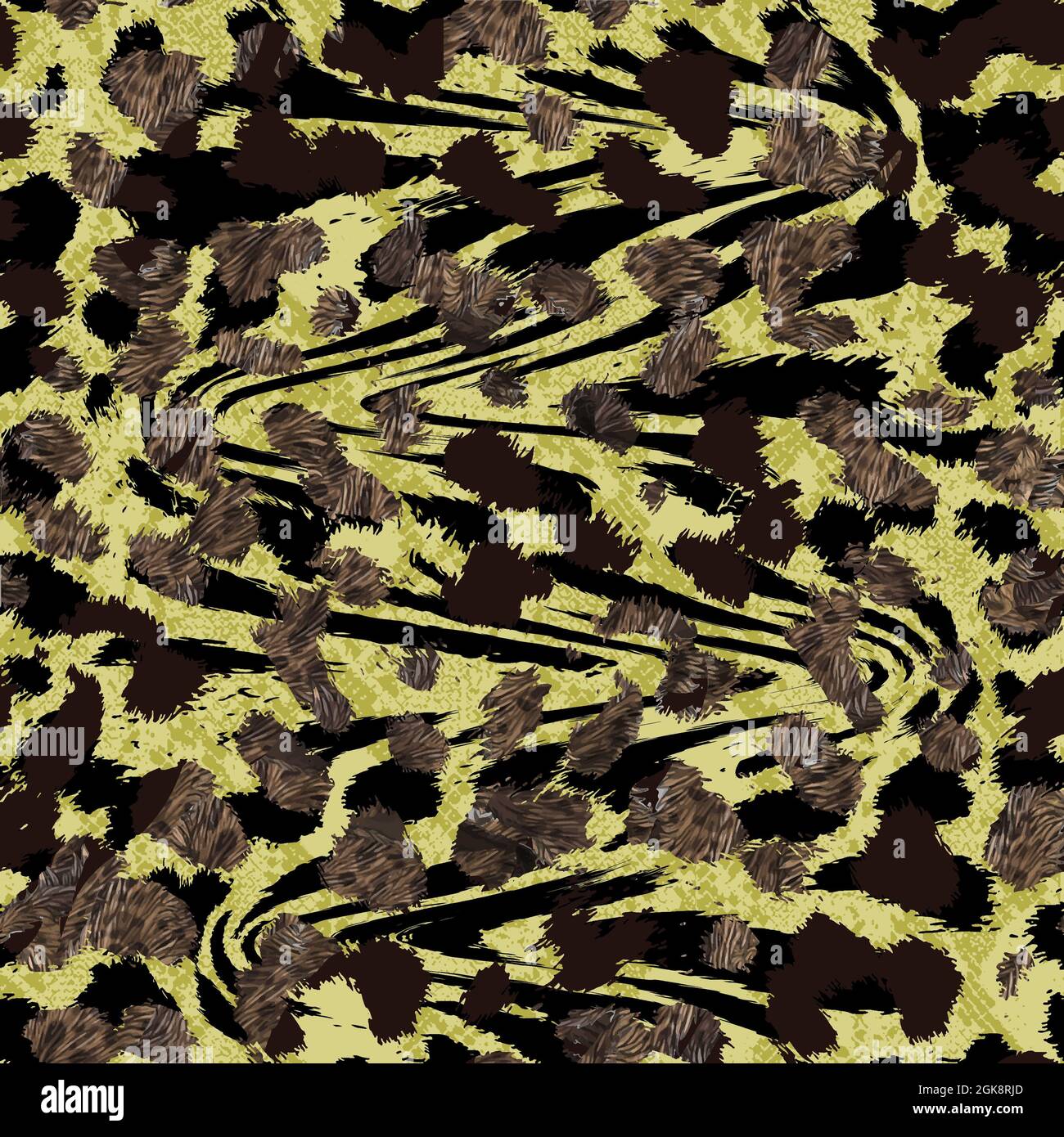 Seamless Leopard and Fur Pattern Print like Camouflage Design Stock ...