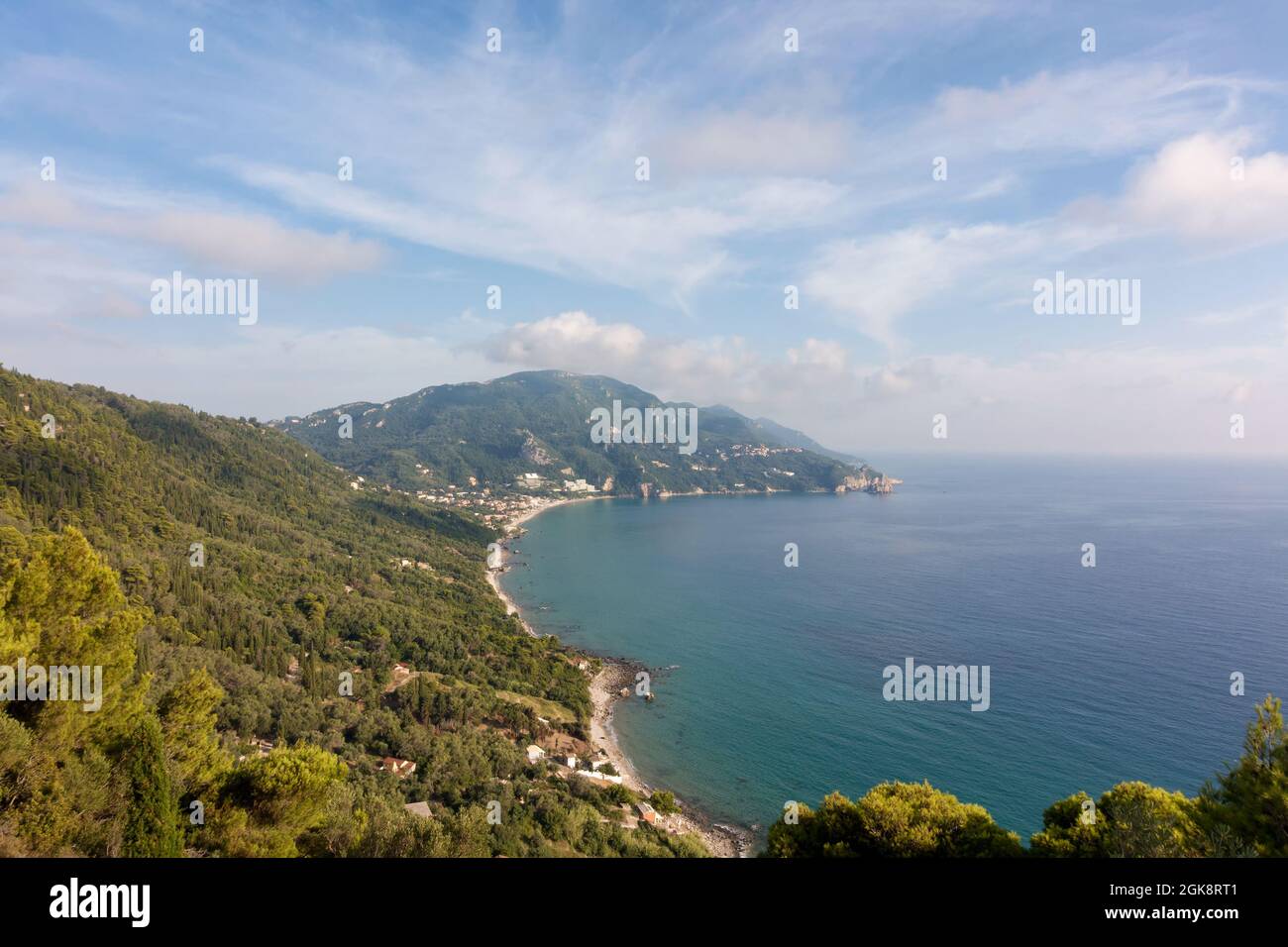 Amazing view to Agios Gordios beach in Corfu island, Greece Stock Photo - Alamy