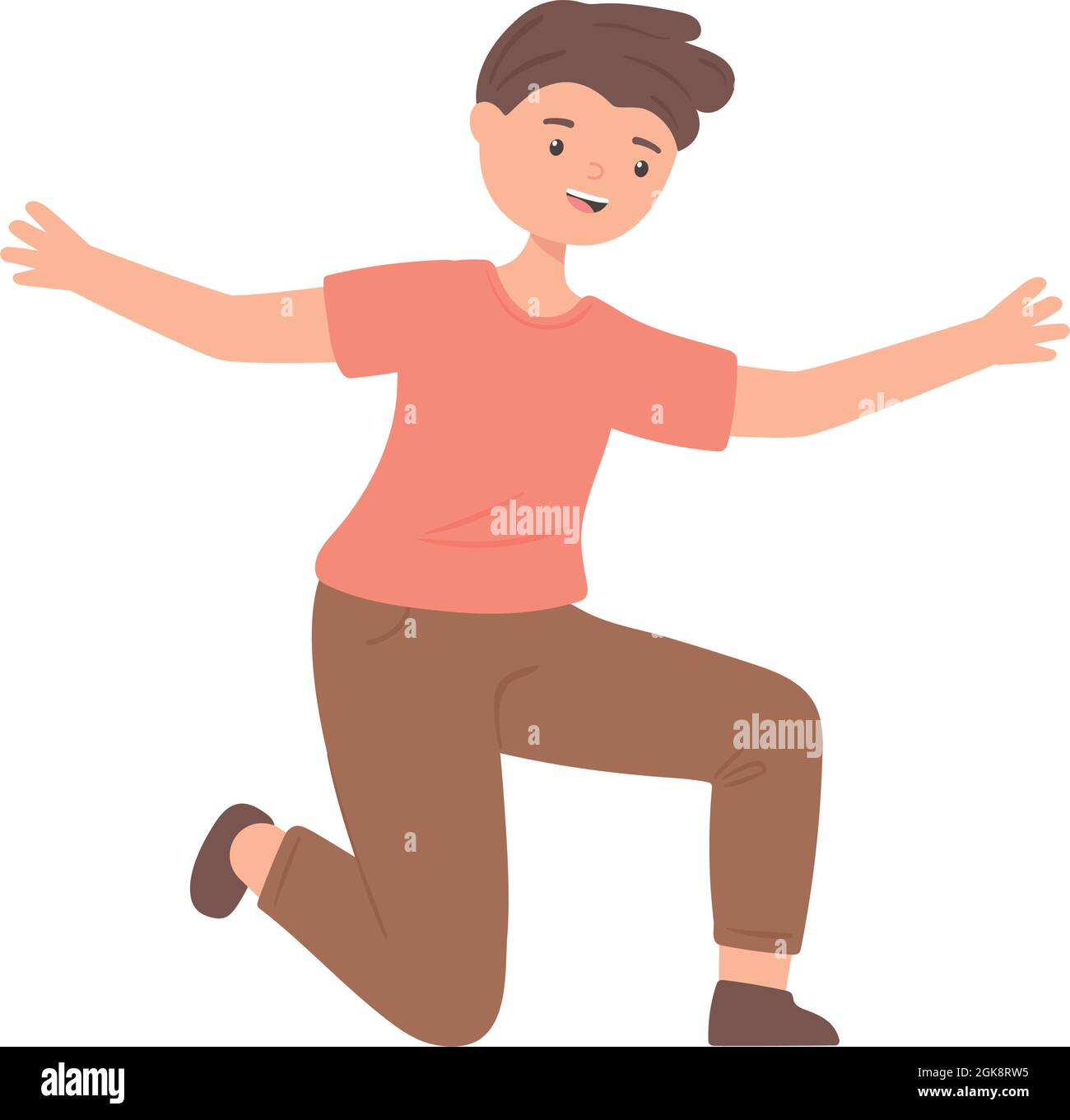 young man open arms Stock Vector Image & Art - Alamy