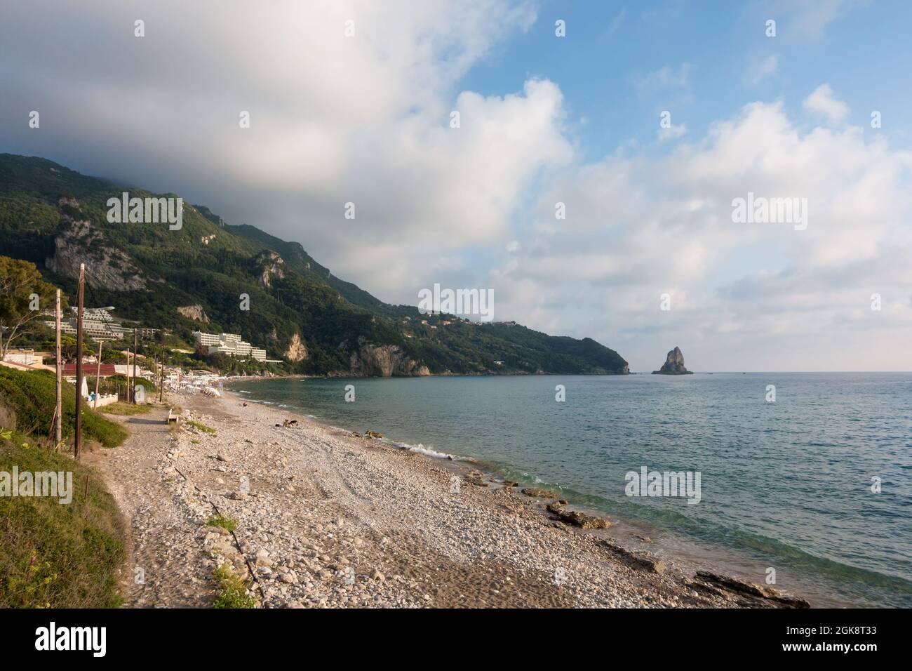 Amazing view to Agios Gordios beach in Corfu island, Greece Stock Photo - Alamy