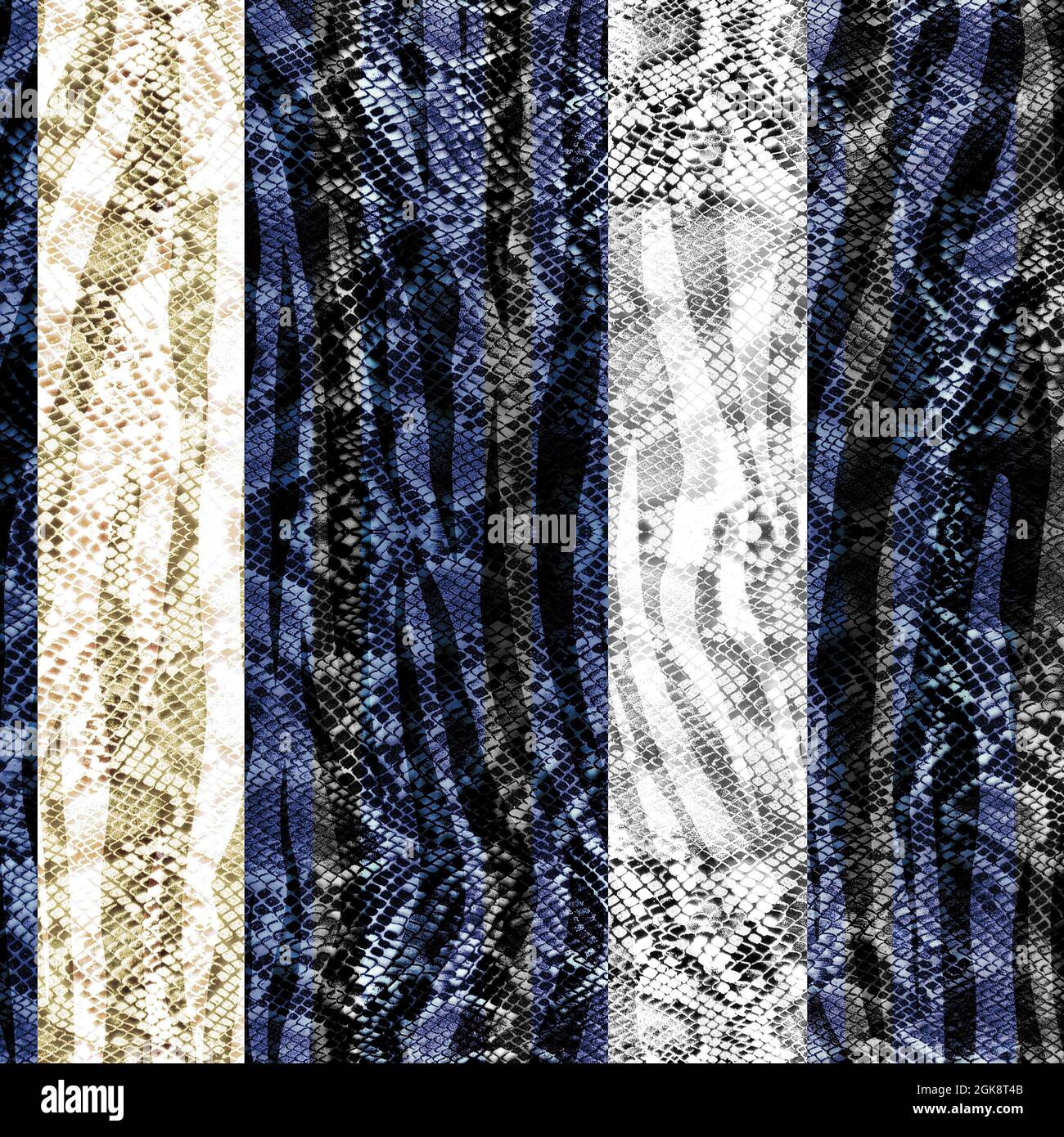 colored zebra and snake skin textured print Pattern with geometric ...