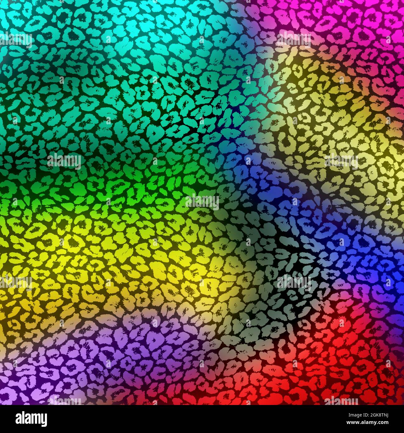 Seamless colored leopard print pattern Stock Photo - Alamy