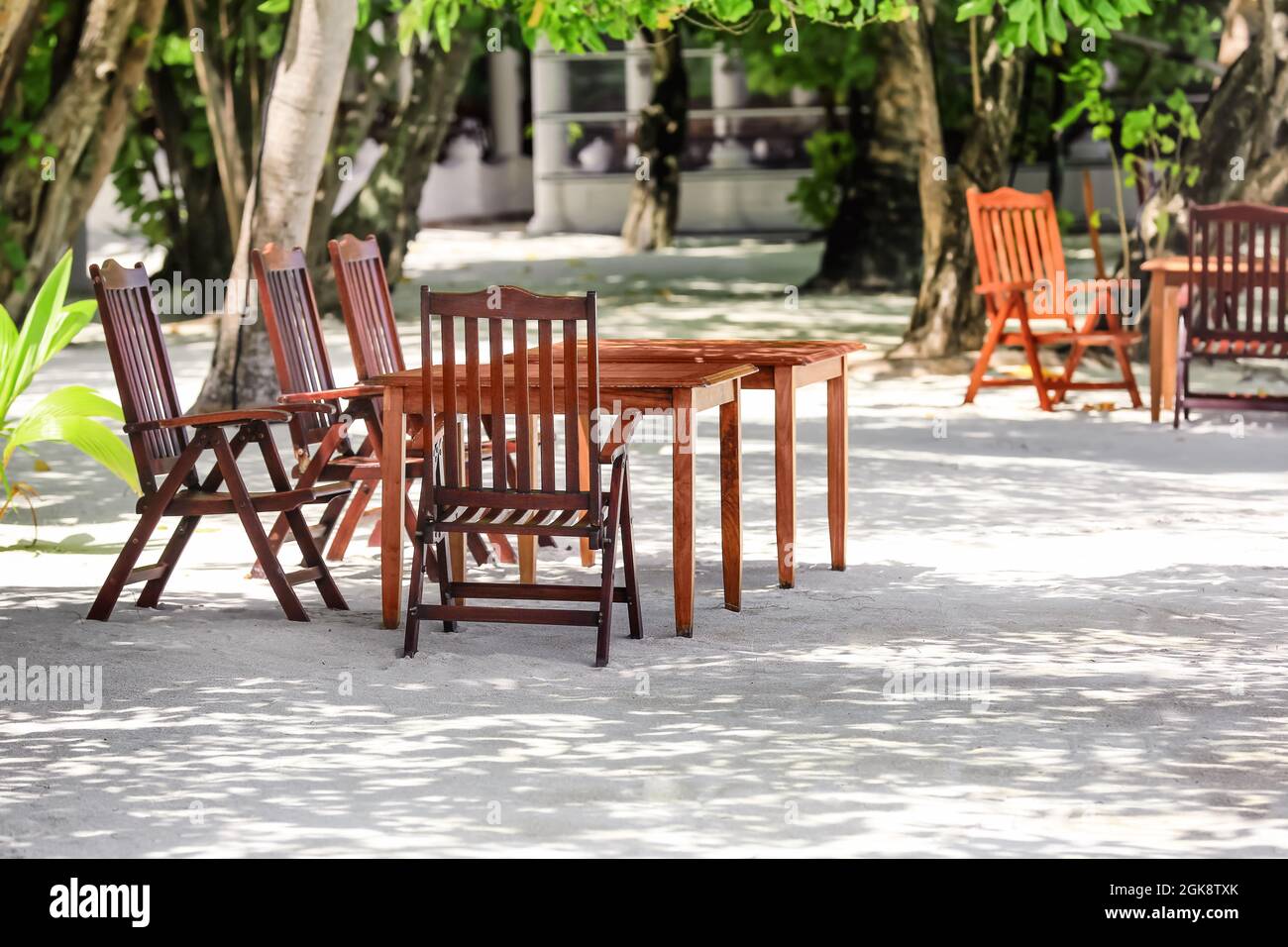 Territory of nice cafe at beach resort Stock Photo - Alamy