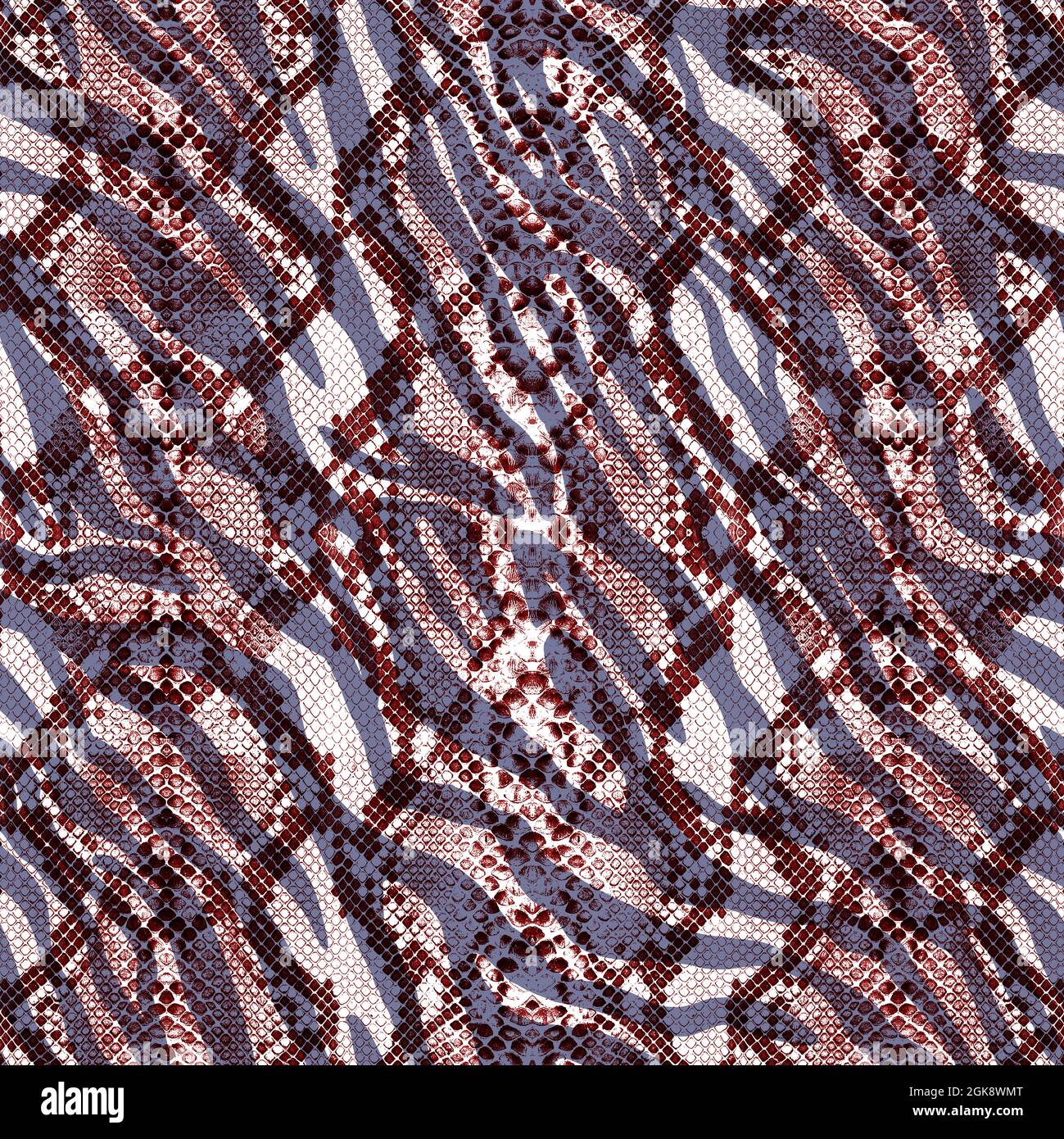 Mixed, Colored Snake and Zebra Skin Texture Seamless Pattern Stock ...