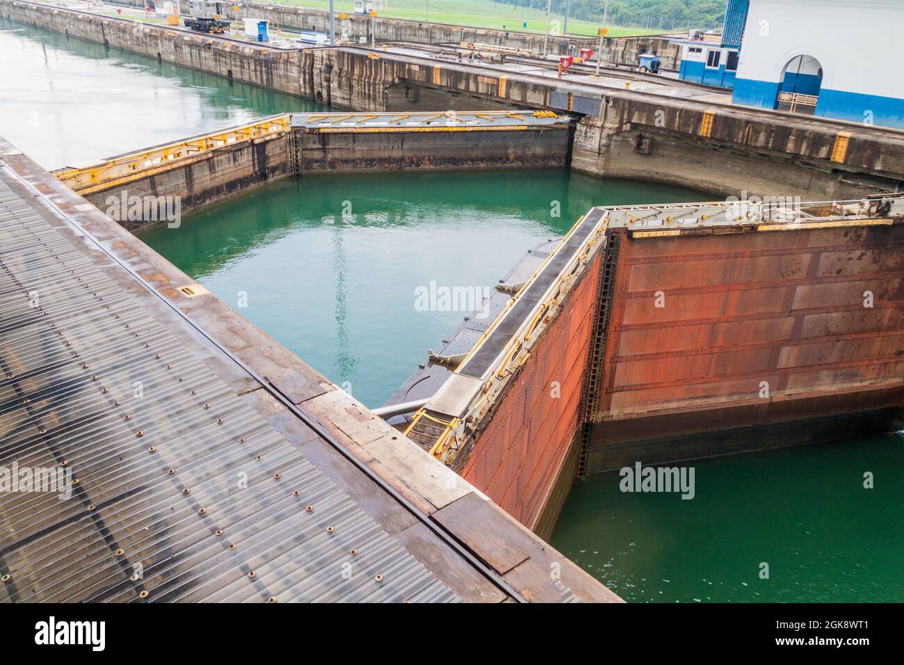 Gatun Locks gates, part of Panama Canal Stock Photo - Alamy
