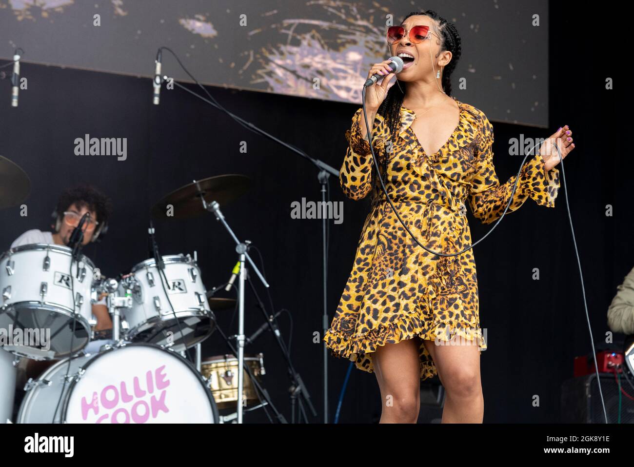 Singer Hollie Cook performing at a music concert festival in Garon Park ...