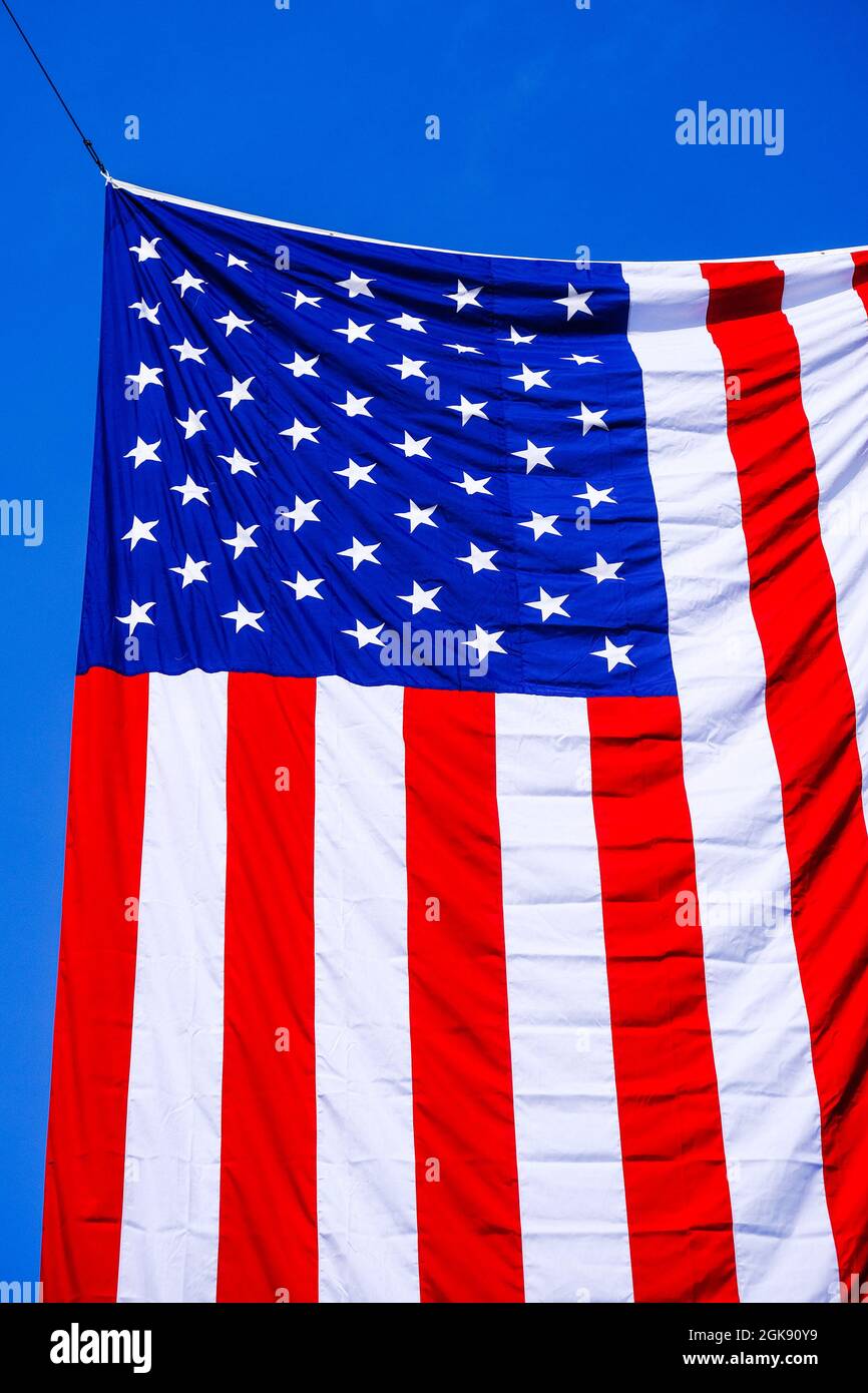 American Flag Hanging Stock Photo - Alamy