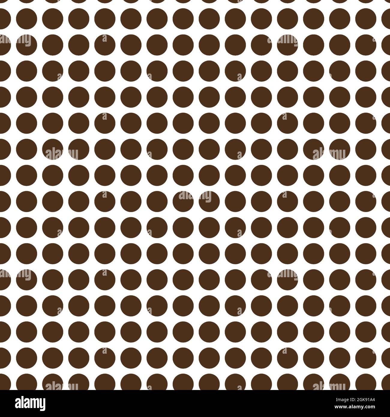 Illustration seamless pattern of dark brown dots on a white surface ...