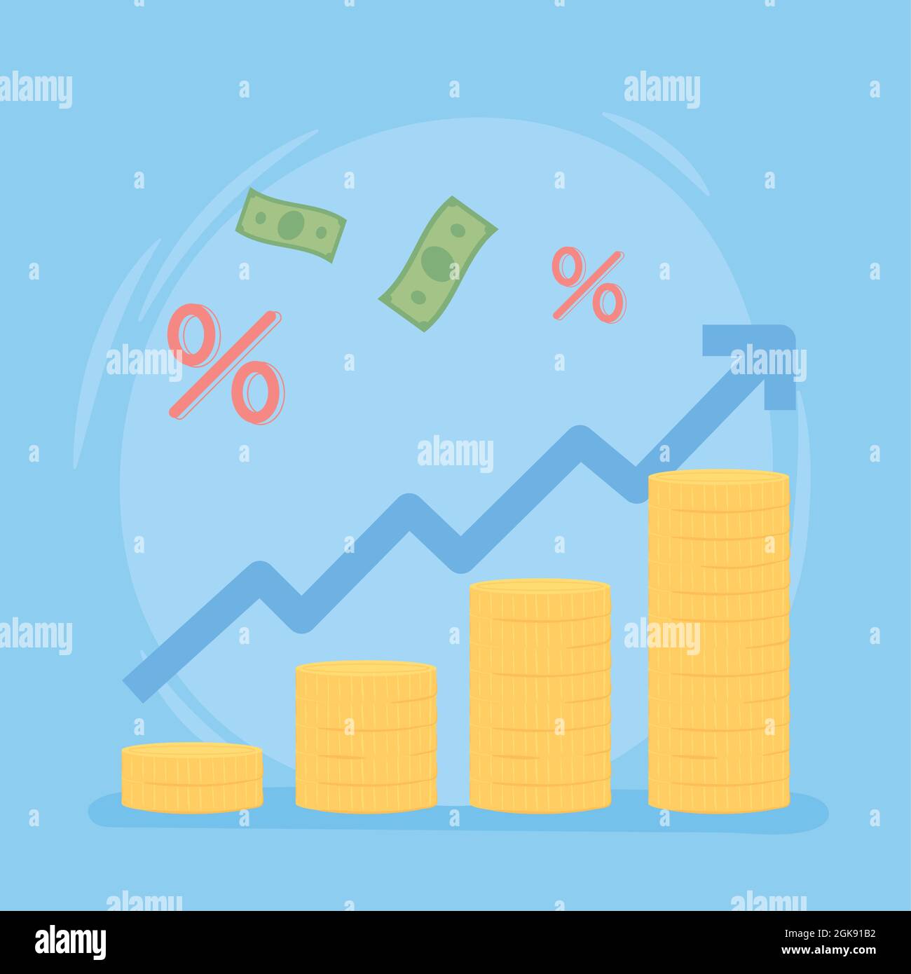 bank interest percent Stock Vector Image & Art - Alamy