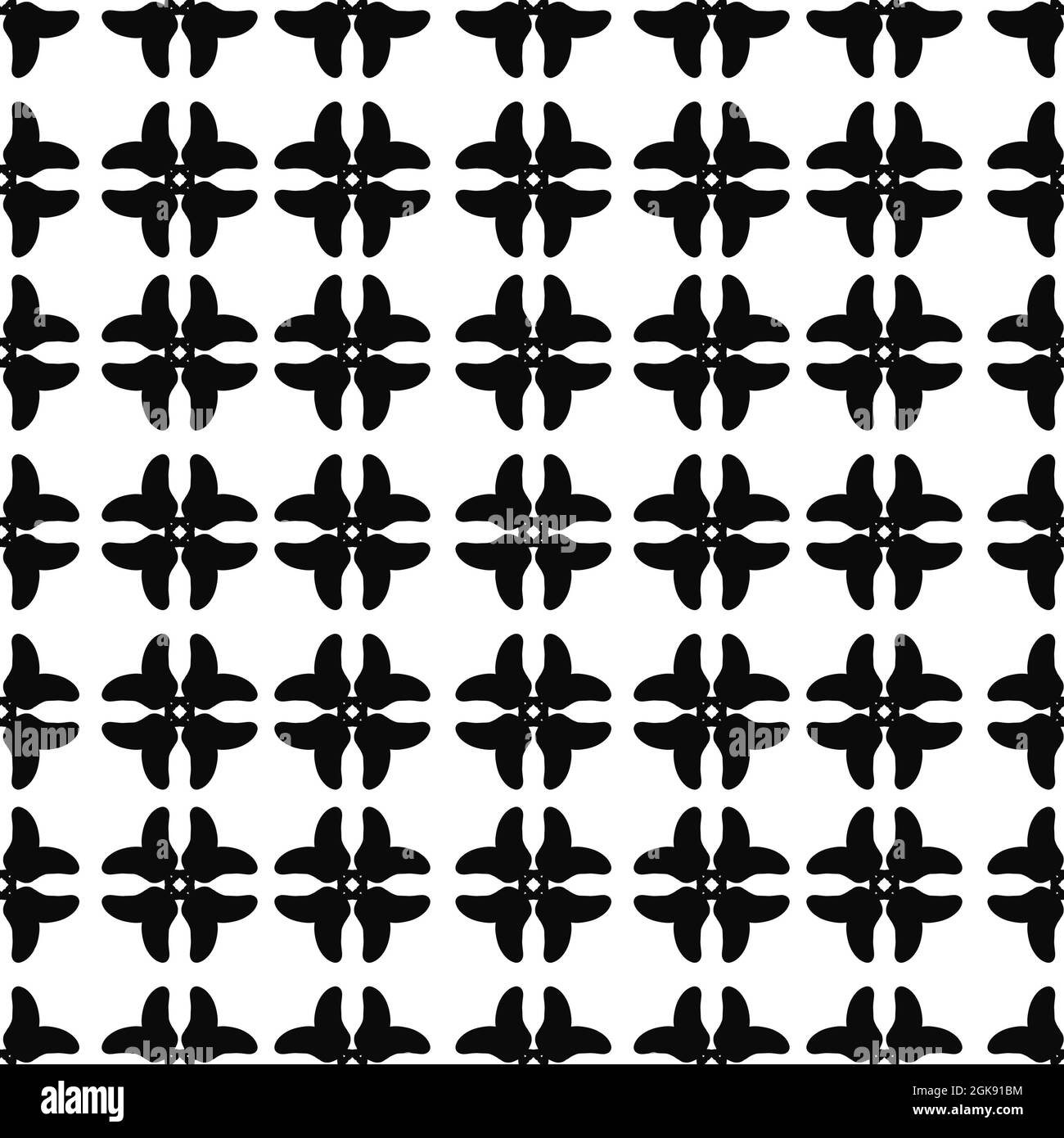 Illustration seamless pattern of black and white decoration Stock Photo ...