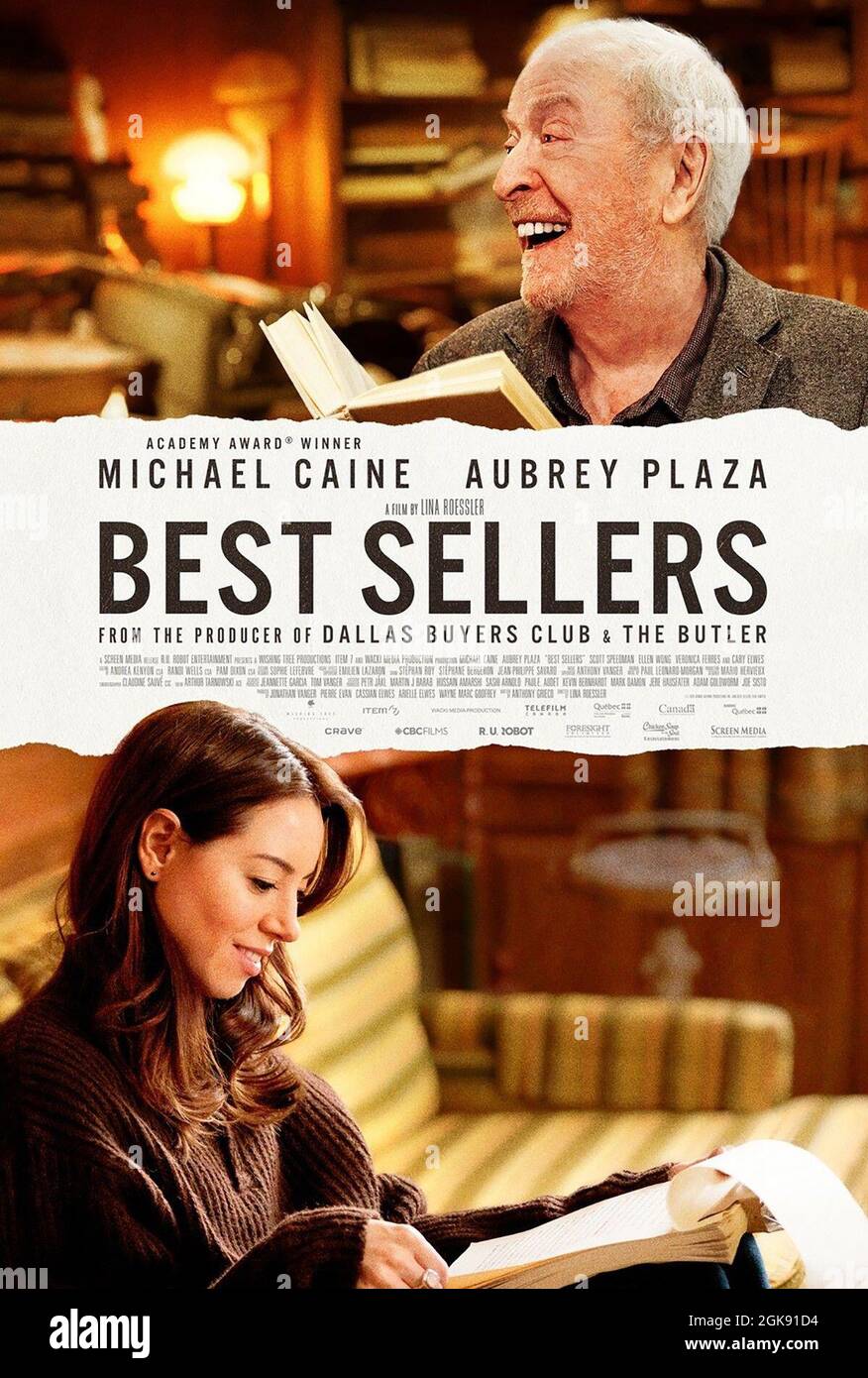 BEST SELLERS, poster, from top: Michael Caine, Aubrey Plaza, 2021 ... BEST SELLERS, poster, from top: Michael Caine, Aubrey Plaza, 2021 ...