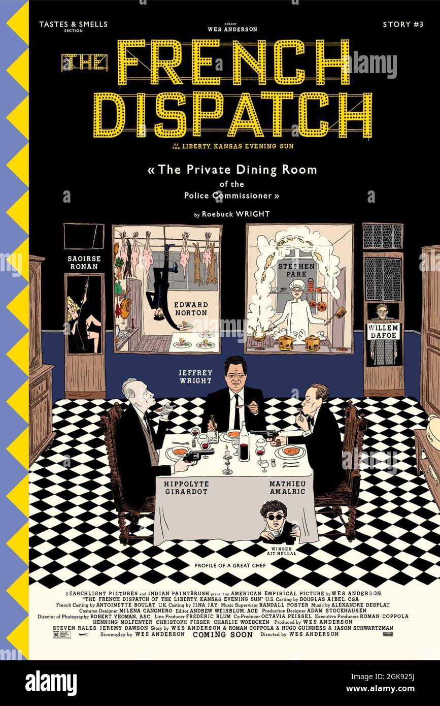 THE FRENCH DISPATCH, US poster, top, from left: Saoirse Ronan, Edward ...