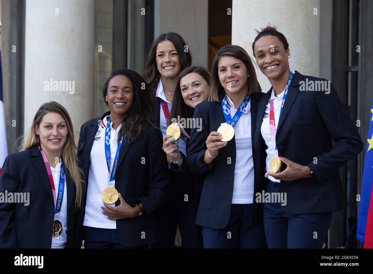 French women handball national team members, Chloe Valentini, Beatrice ...