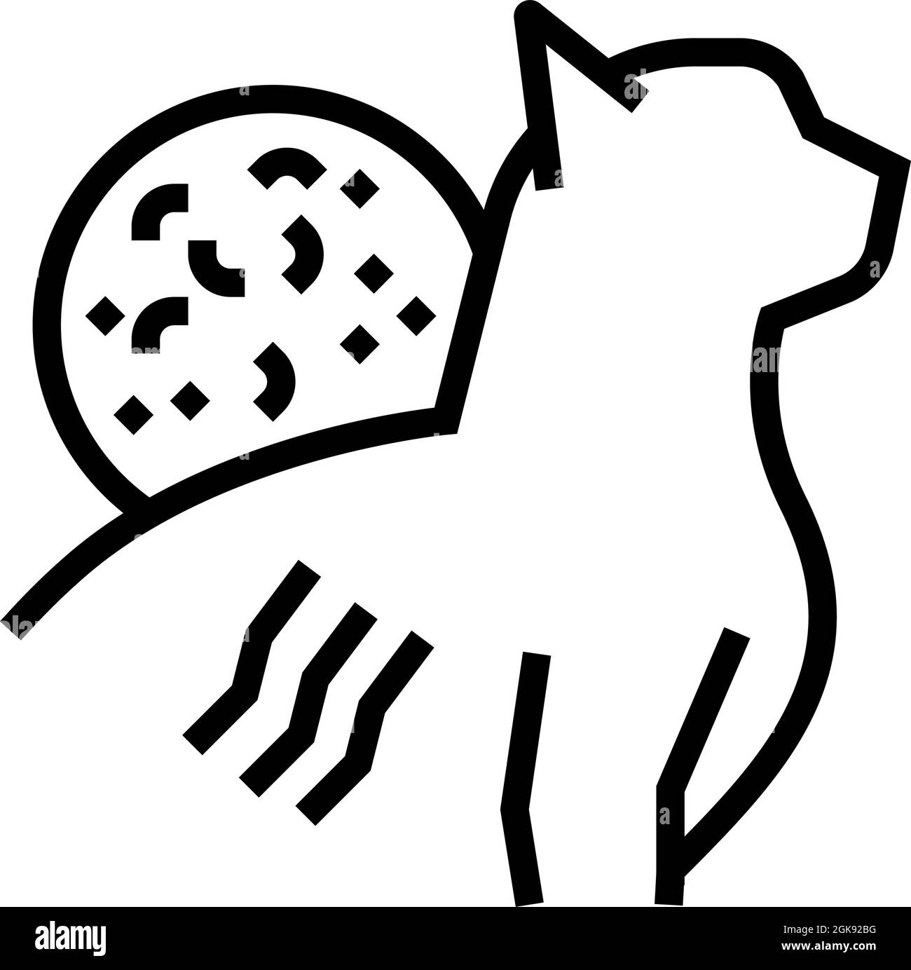 cat scratch disease line icon vector illustration Stock Vector Image ...