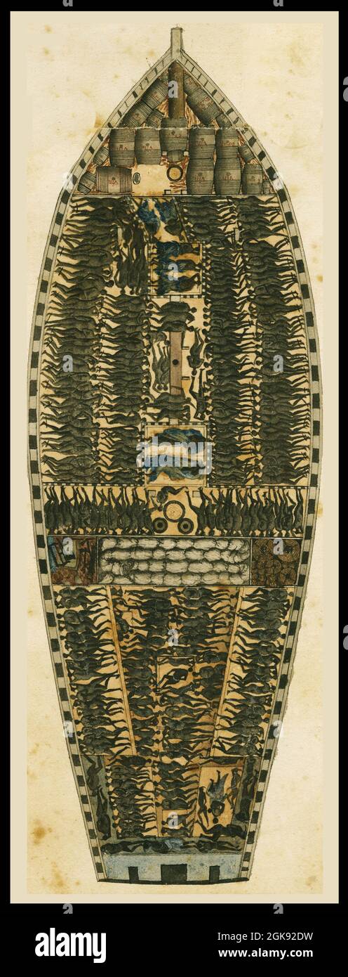 Slave deck of the Marie Séraphique - French slave trading ship 1770 ...