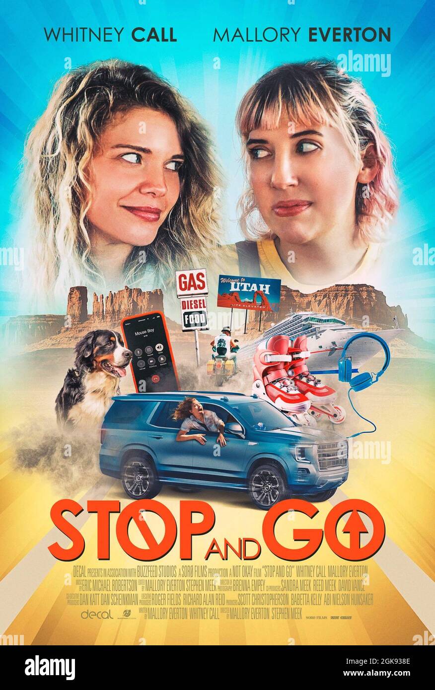 STOP AND GO, poster, top from left: Mallory Everton, Whitney Call ...