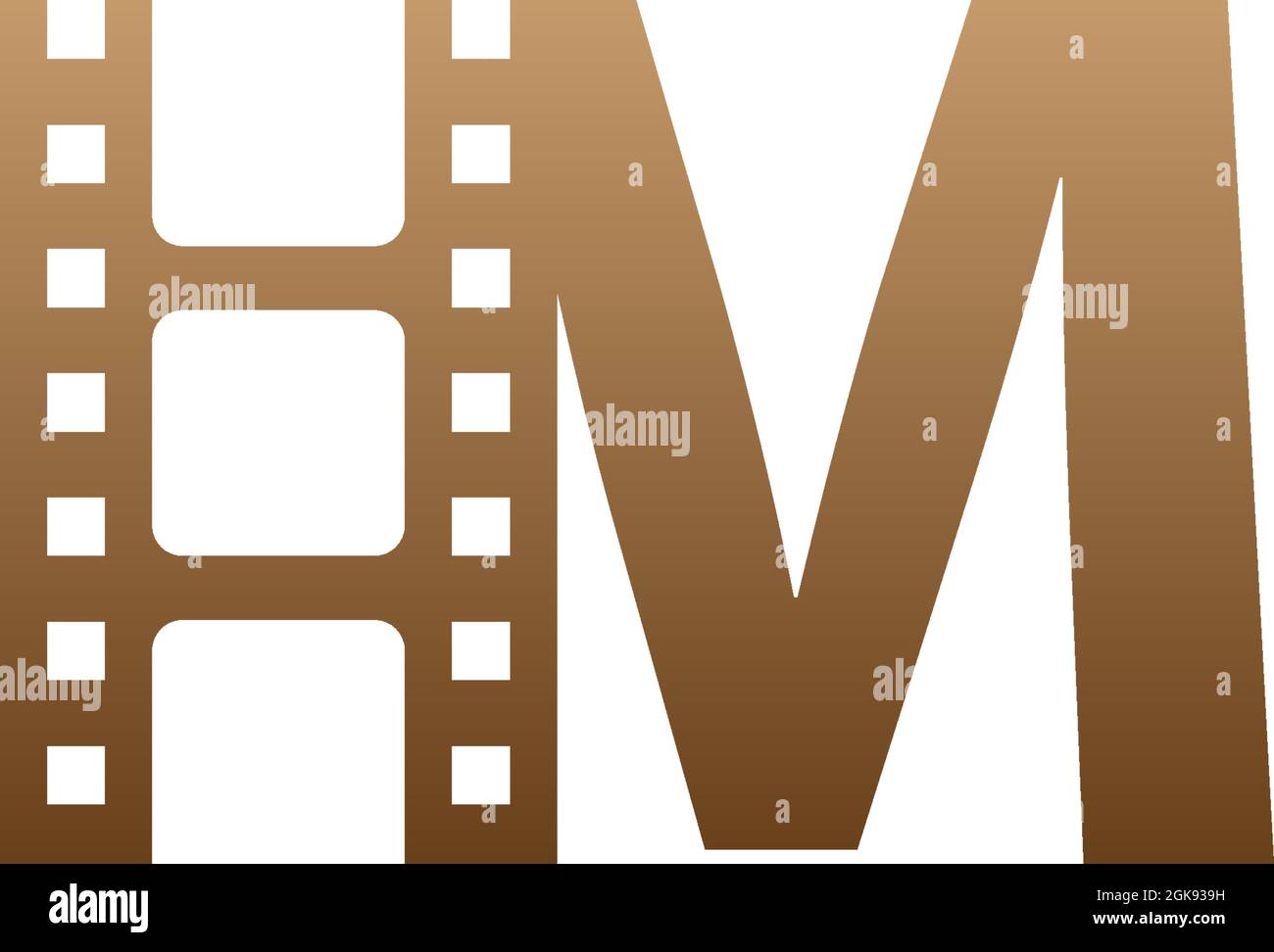 Letter M with film strip icon logo design template illustration Stock ...