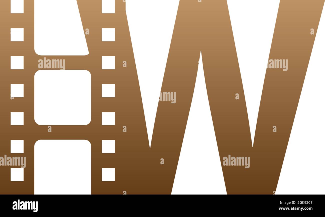 Letter W with film strip icon logo design template illustration Stock ...