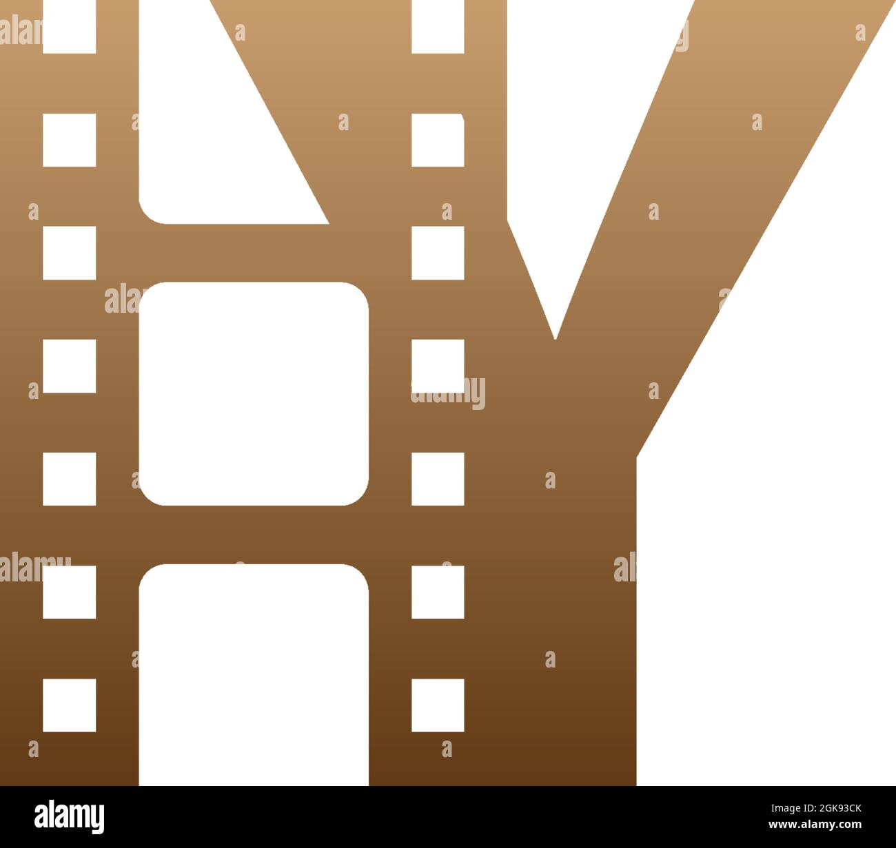 Letter Y with film strip icon logo design template illustration Stock ...