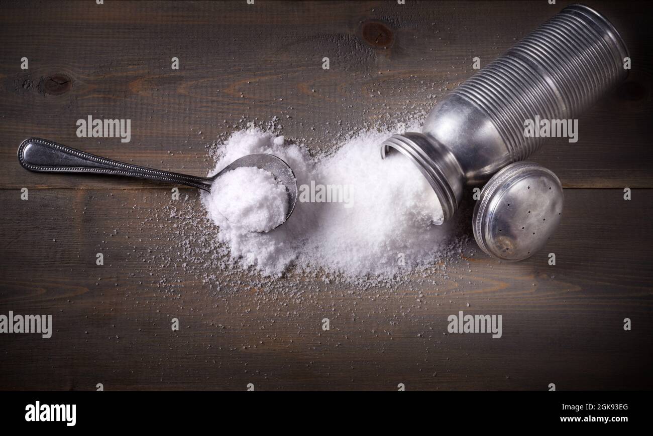 Shaker salt pile hi-res stock photography and images - Alamy