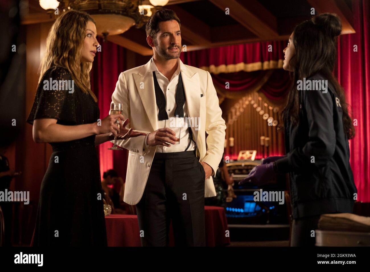 LUCIFER, from left: Lauren German,Tom Ellis, Aimee Garcia, Nothing Ever ...