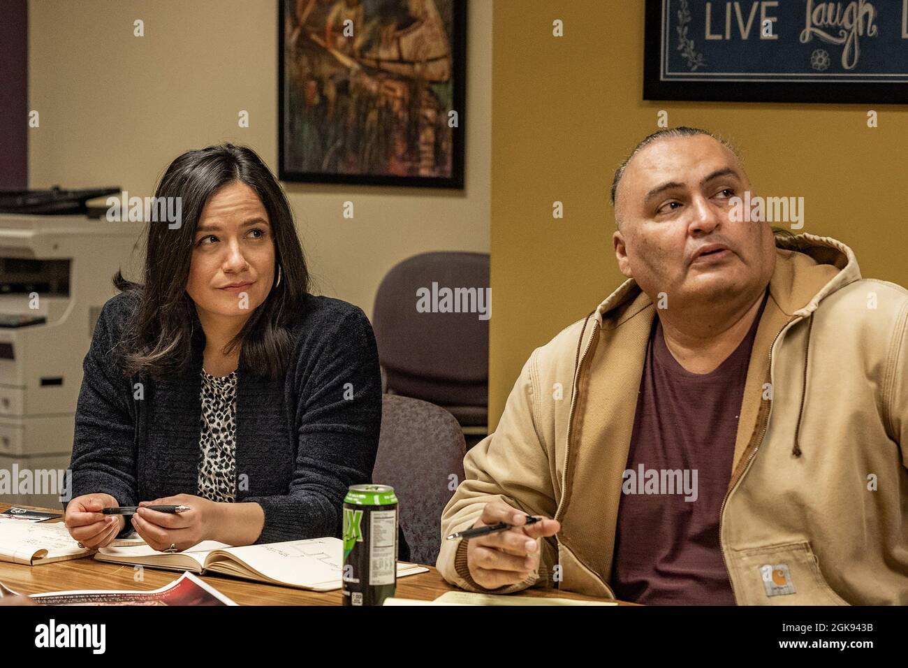 RESERVATION DOGS, from left: Sarah Podemski, Jon Proudstar, What About ...