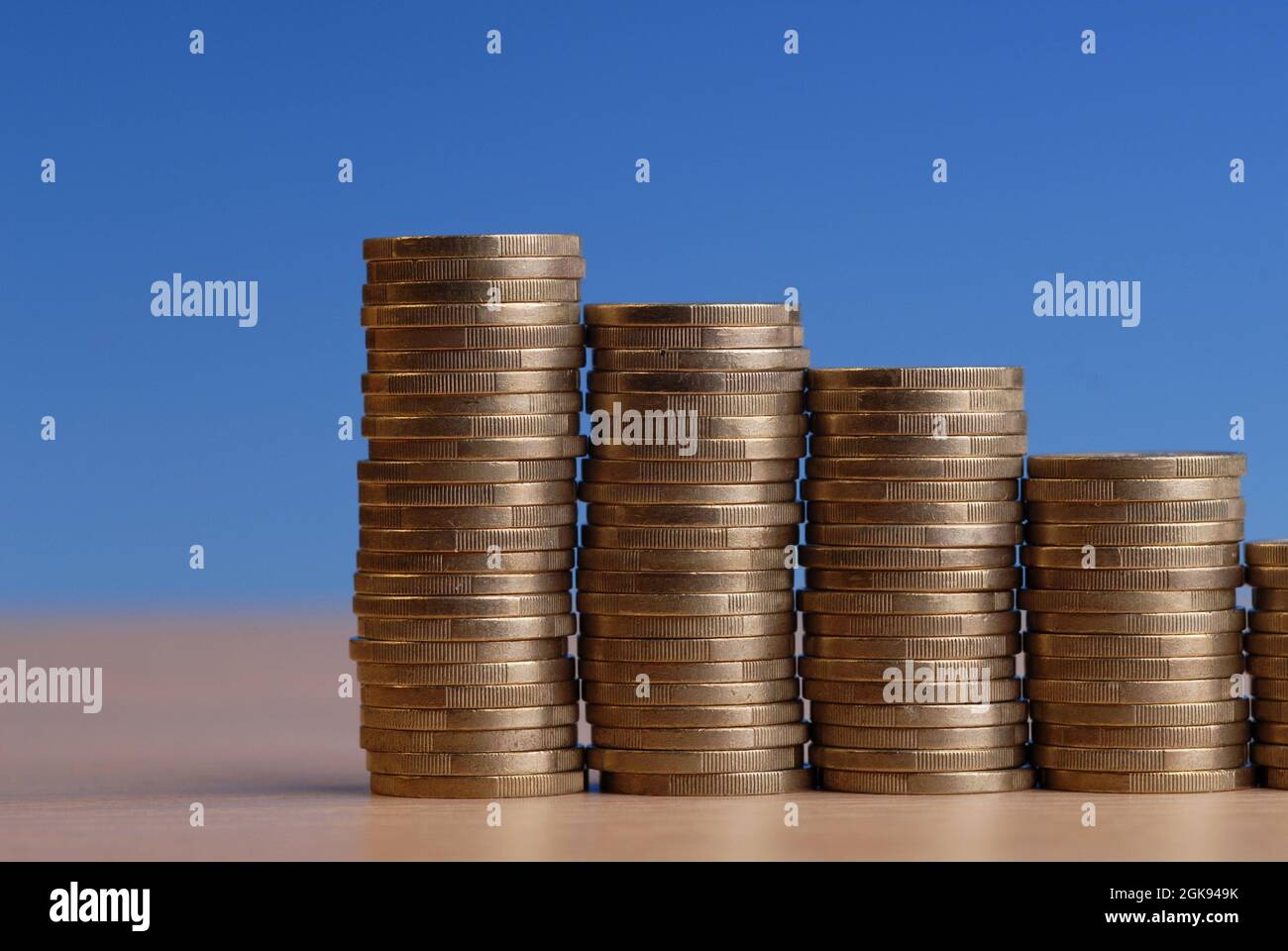 stacks of Euro coins Stock Photo - Alamy