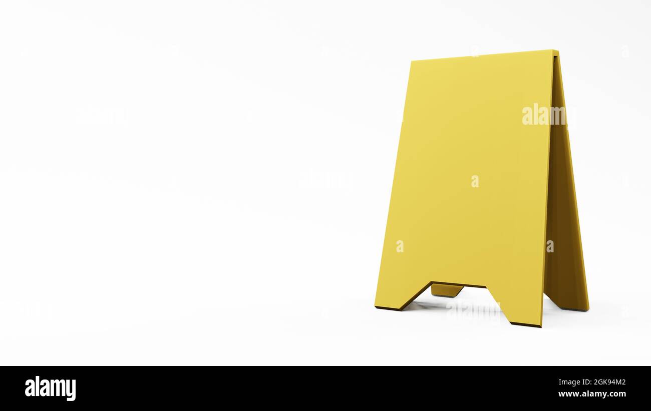 yellow storefront sign on white background , 3D rendering Stock Photo ...