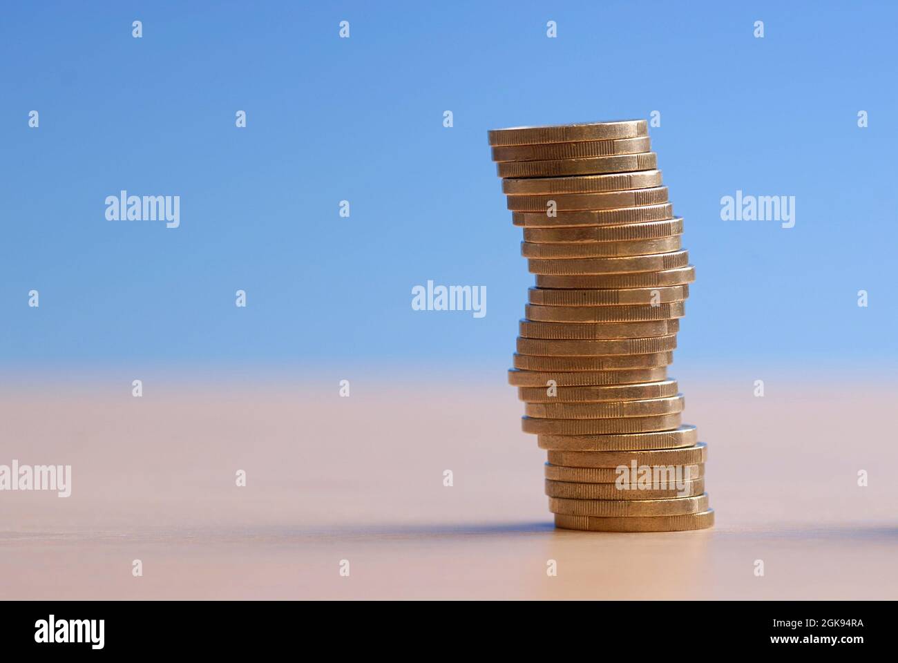 stack of Euro coins Stock Photo - Alamy