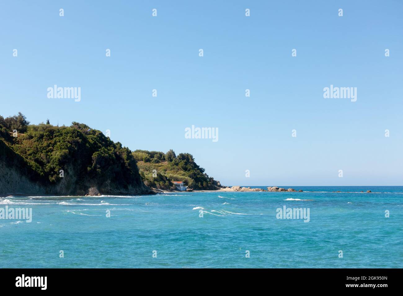 Amazing scenery by the sea in Paramonas, west Corfu Stock Photo - Alamy