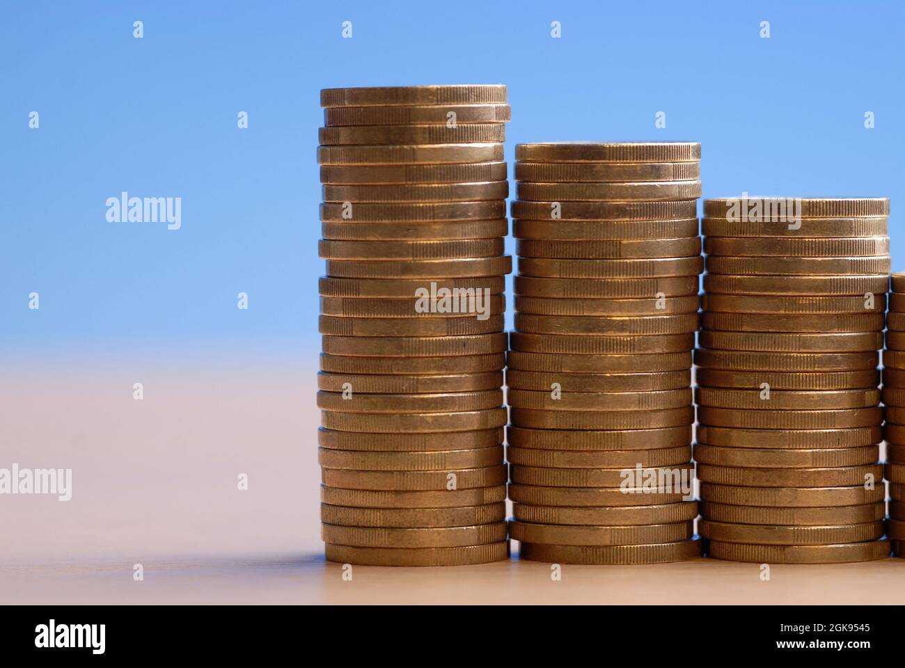 stacks of Euro coins Stock Photo - Alamy