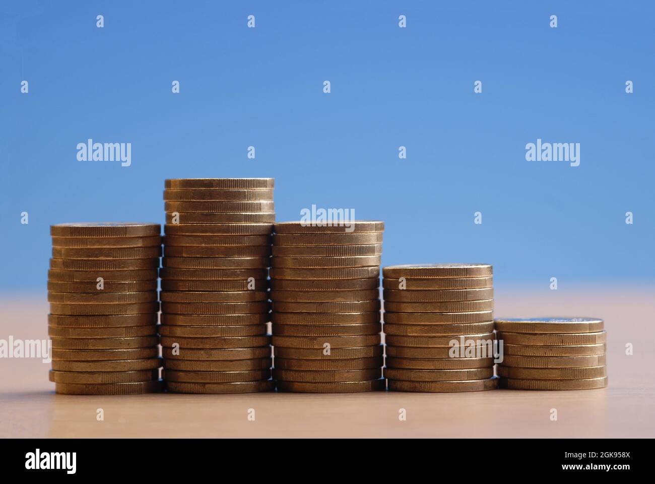 stacks of Euro coins Stock Photo - Alamy