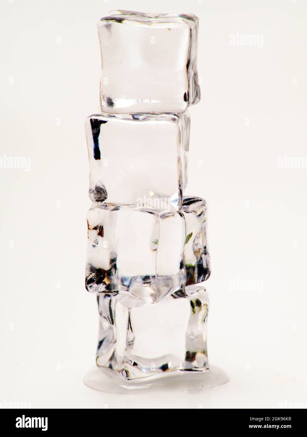 Close up shoot of ice cubes. Shoot on a white isolated background Stock ...